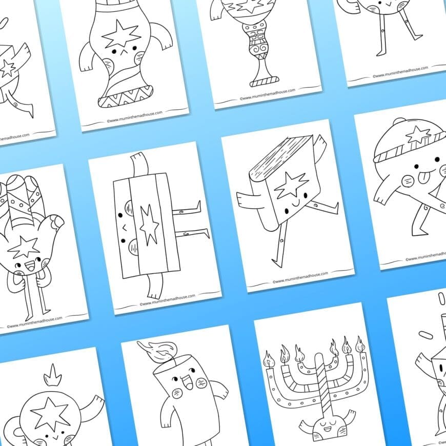 10 Free Cute Hanukkah Coloring Pages for Kids | Mum In The Madhouse