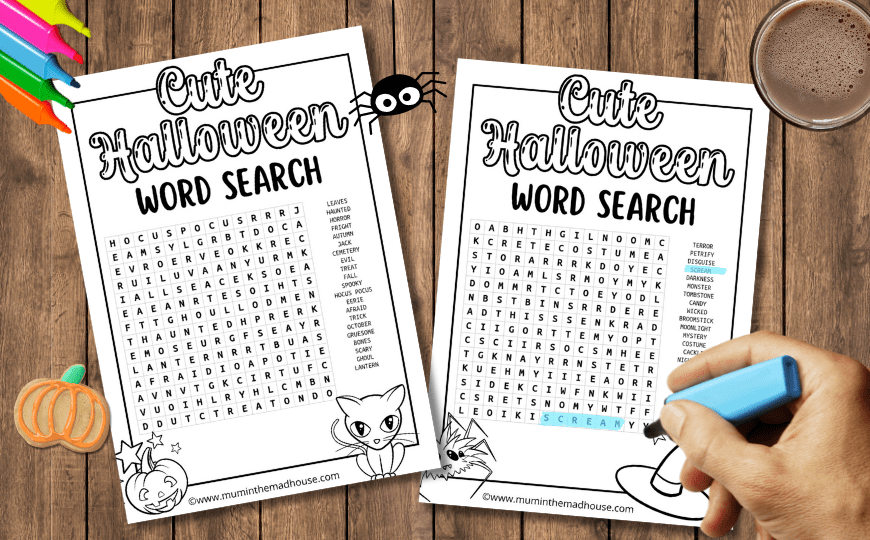 3 Free Printable Halloween Word Searches for Kids | Fun Puzzles