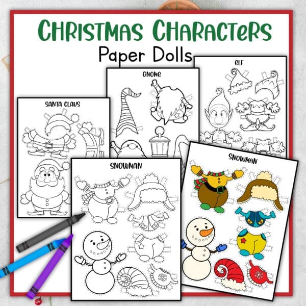 Free Printable Christmas Character Dress-Up Dolls | Mum In The Madhouse