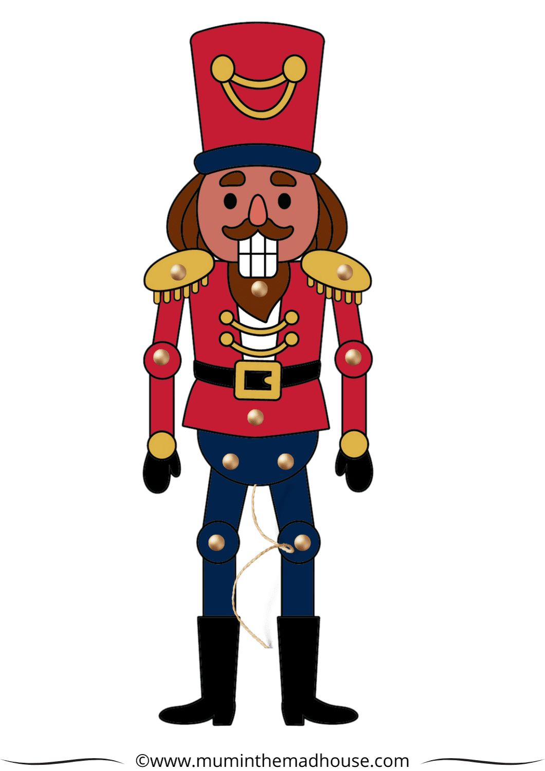 Free Printable Nutcracker Puppet - Classic Christmas Craft