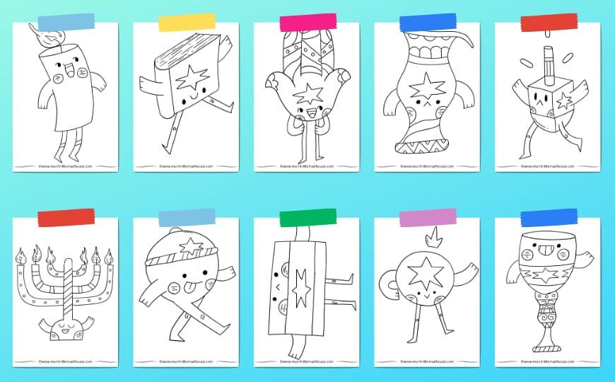 10 Free Cute Hanukkah Coloring Pages for Kids | Mum In The Madhouse
