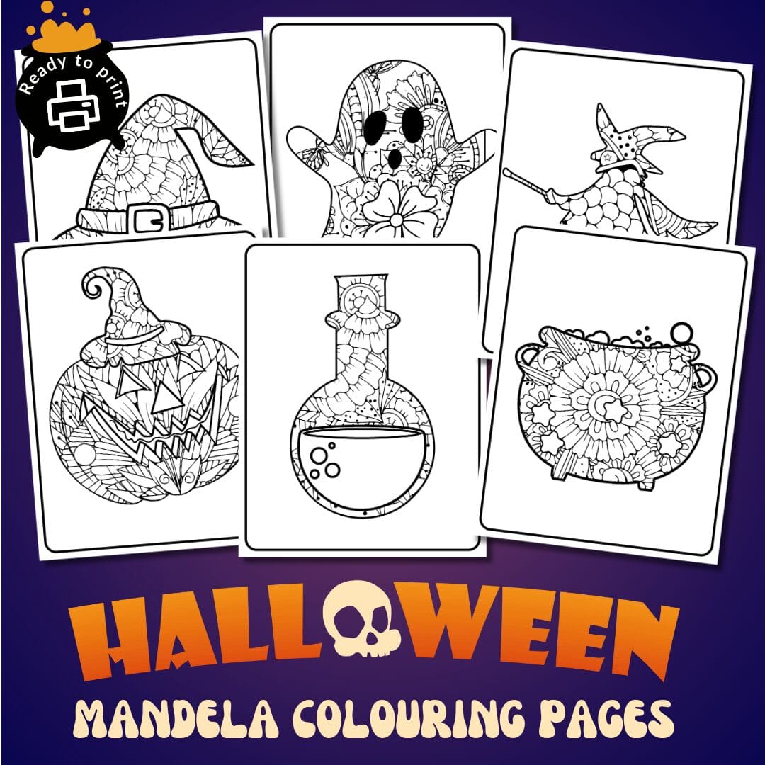 Halloween Mandala Coloring Sheets | Relaxing and Fun Activity for All Ages
