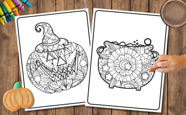 Halloween Mandala Coloring Sheets | Relaxing and Fun Activity for All Ages
