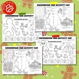 Gingerbread Man Activities – Free Printables for Fun Kindergarten Learning!
