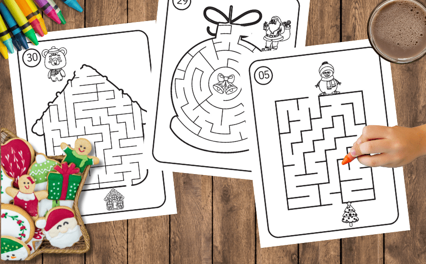 30 Free Christmas Maze Printables – Festive Fun for Kids! | Mum In The ...