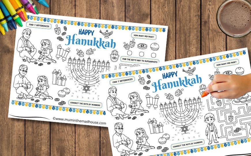 Free Printable Happy Hanukkah Activity Sheet – Fun & Educational for Kids