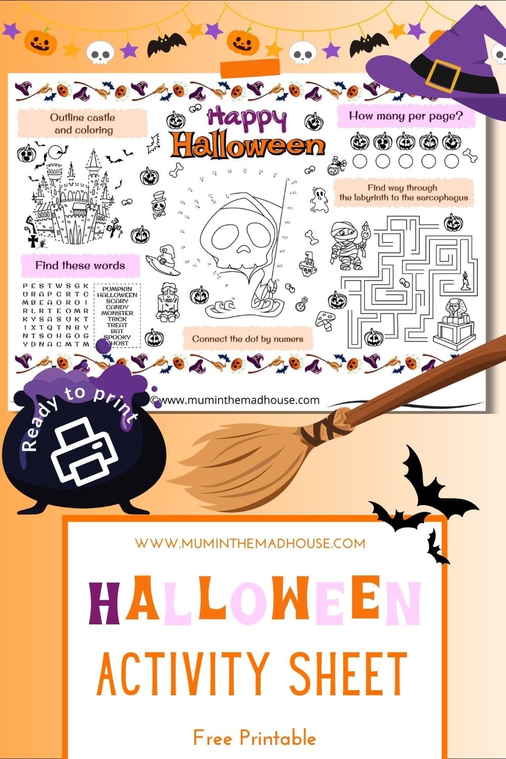 Free Printable Halloween Fun Activity Sheet – Perfect for Spooky Season ...