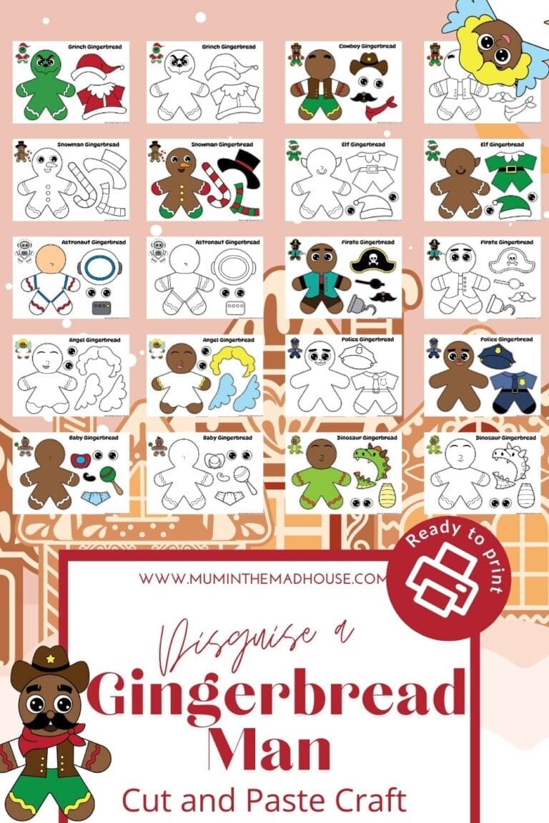 Disguise a Gingerbread Man Craft | 20 Free Printable Templates for Kids