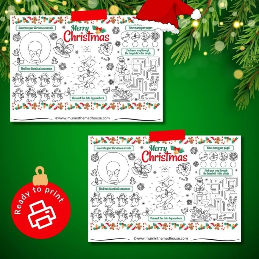 Fun Free Printable Christmas Activity Sheets – Perfect Seasonal ...