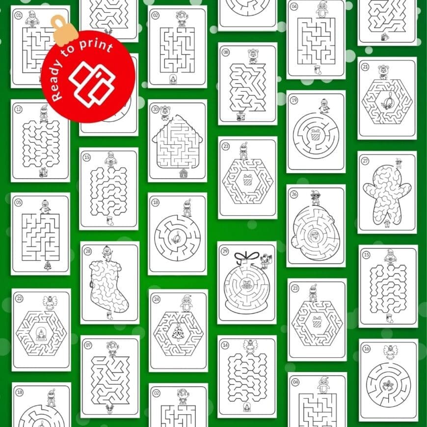 30 Free Christmas Maze Printables – Festive Fun for Kids! | Mum In The ...