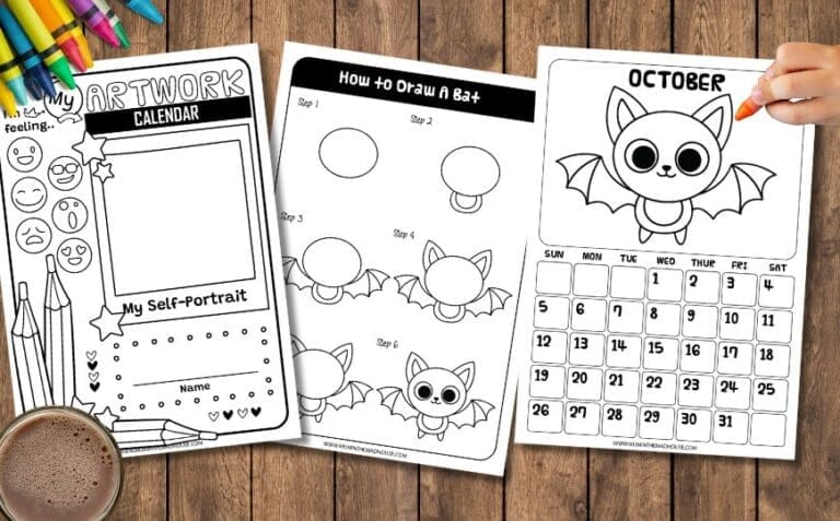 Create Your Own Artwork Calendar: A Fun “I Can Draw” Printable for Kids!