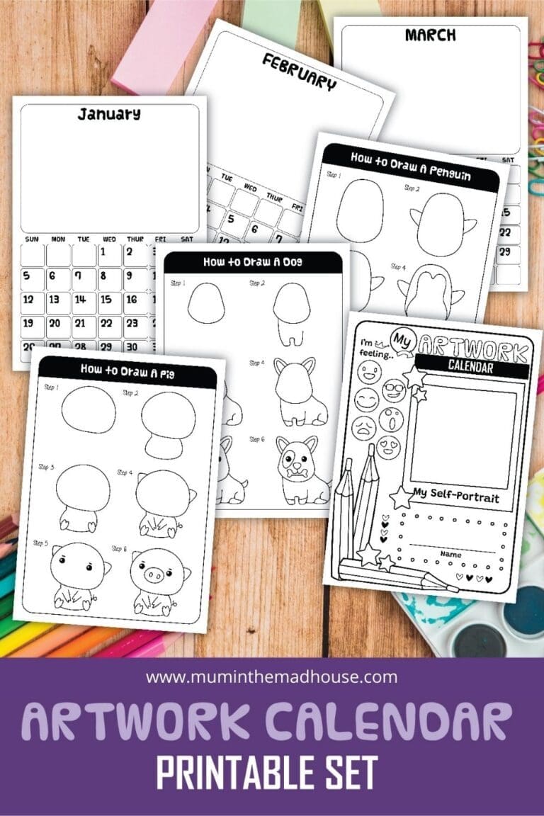Create Your Own Artwork Calendar: A Fun “I Can Draw” Printable for Kids!