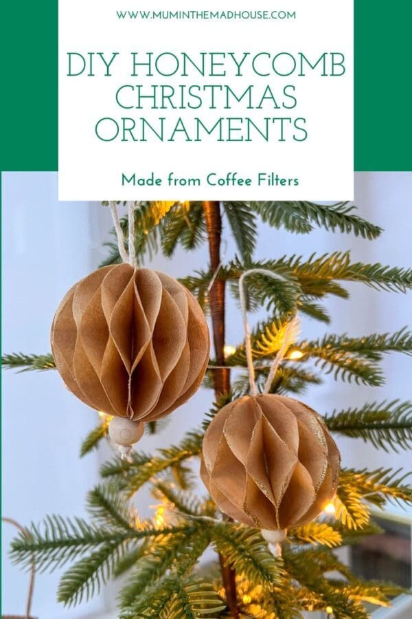 DIY Honeycomb Christmas Ornaments | Coffee Filters & Cake Cases Craft
