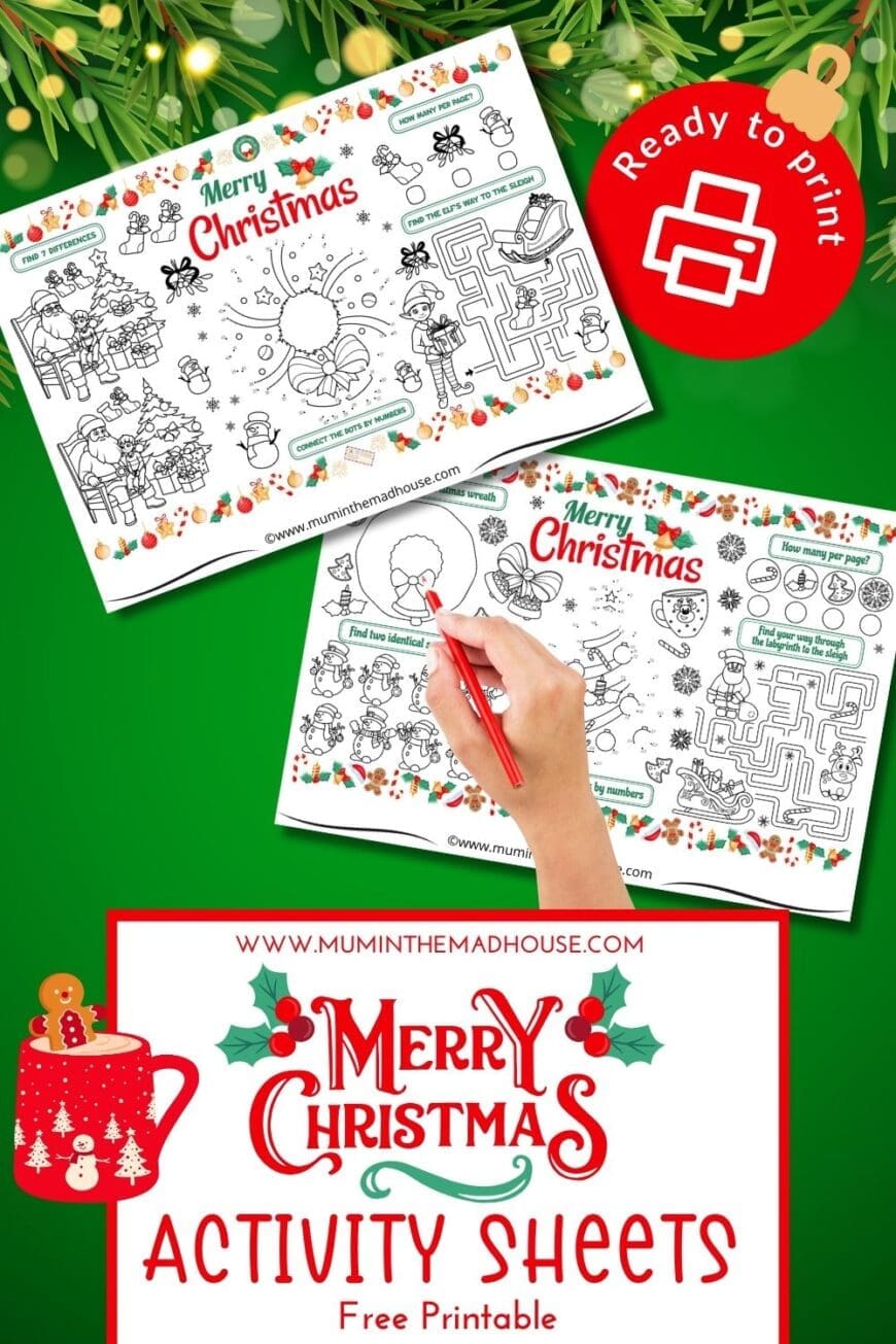 Printable Christmas Placemats Free Kids Printable Kids Printable