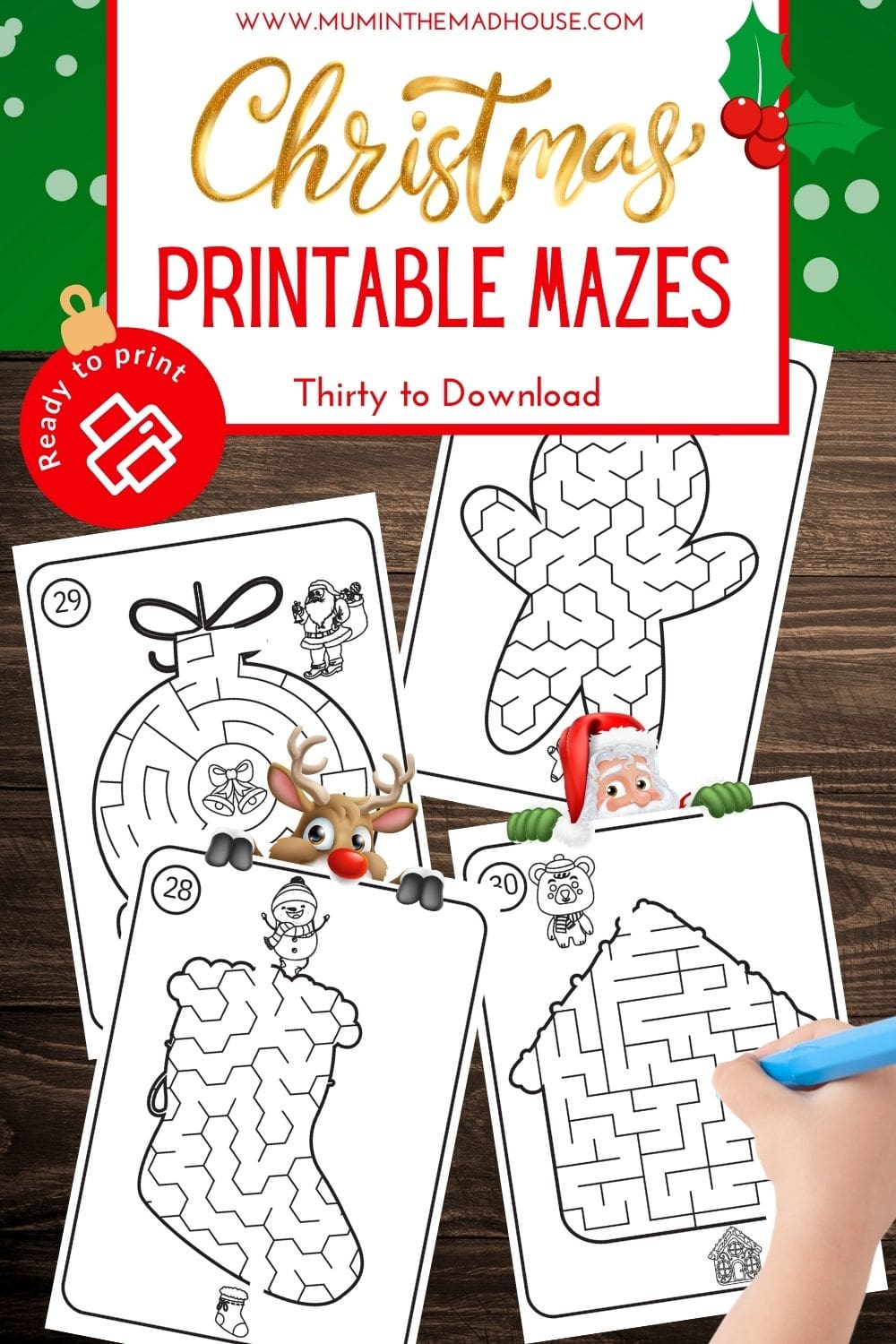 30 Free Christmas Maze Printables – Festive Fun for Kids! | Mum In The ...