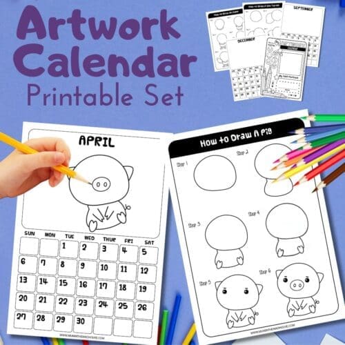 Create Your Own Artwork Calendar: A Fun “I Can Draw” Printable for Kids!
