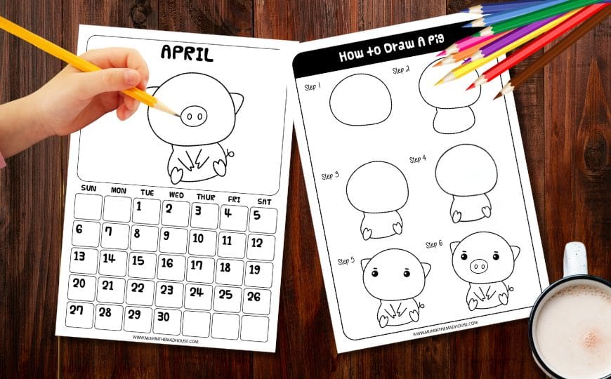 Create Your Own Artwork Calendar: A Fun “I Can Draw” Printable for Kids!