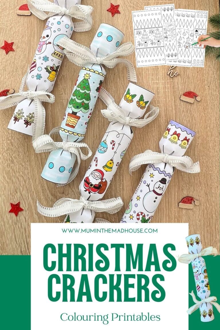 DIY Christmas Cracker Colouring Printables for Kids – Fun Holiday Craft