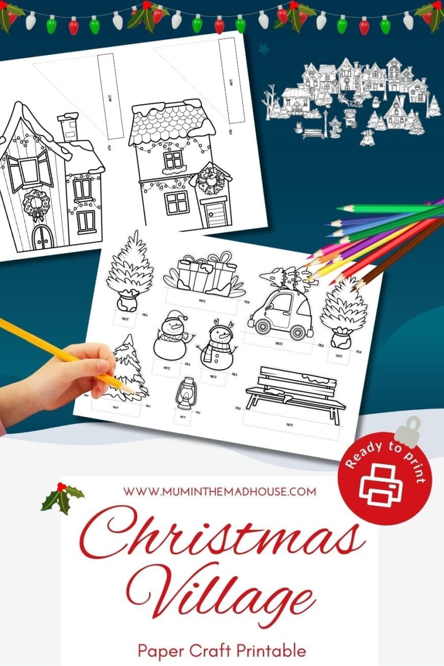 Magical Christmas Village Printables – Paper Crafts for Kids