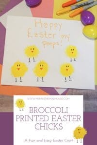 Broccoli Printed Easter Chicks: A Fun and Easy Easter Craft for Kids ...