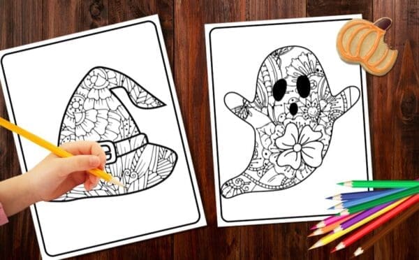 Halloween Mandala Coloring Sheets | Relaxing and Fun Activity for All Ages