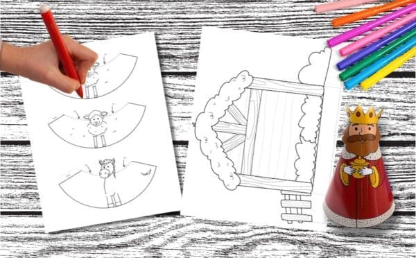 Free Printable Nativity Cones - Color, Cut, and Play for Kids