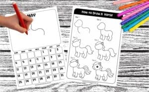Create Your Own Artwork Calendar: A Fun “I Can Draw” Printable for Kids!