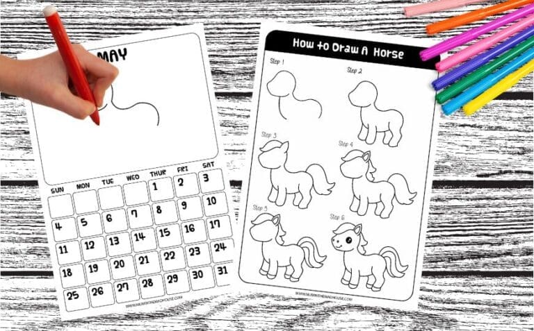 Create Your Own Artwork Calendar: A Fun “I Can Draw” Printable for Kids!