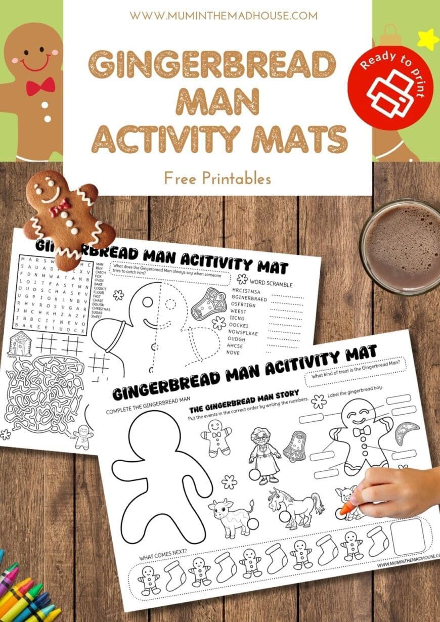 Gingerbread Man Activities – Free Printables for Fun Kindergarten Learning!