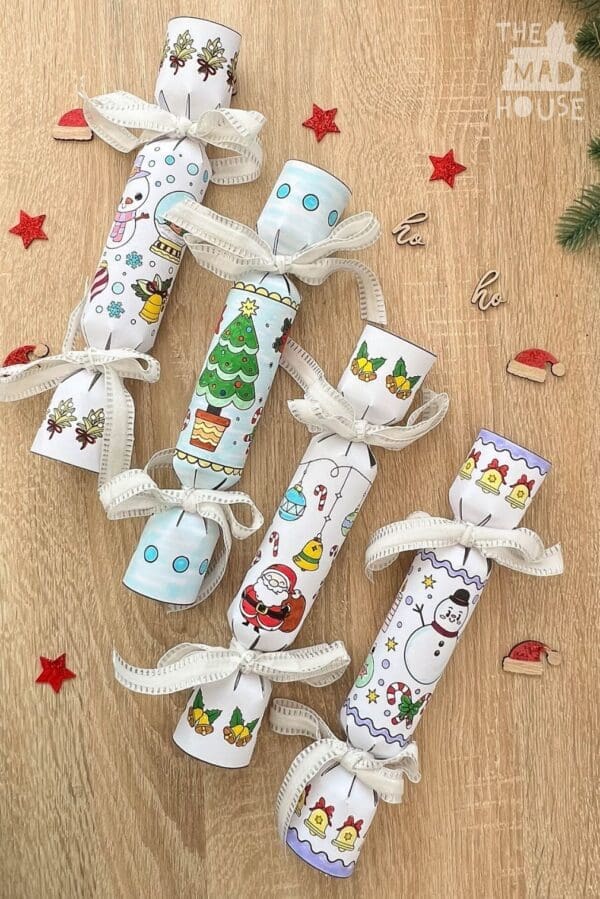 DIY Christmas Cracker Colouring Printables for Kids – Fun Holiday Craft