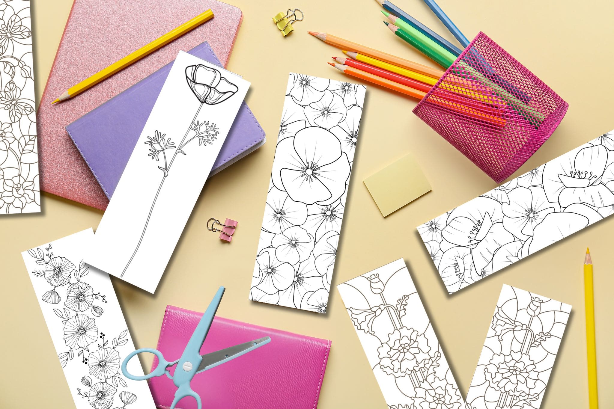 Printable Poppy Bookmarks to Color – A Creative and Reflective Craft ...