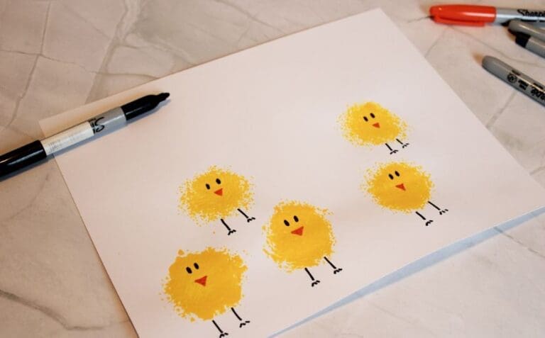Broccoli Printed Easter Chicks: A Fun and Easy Easter Craft for Kids ...