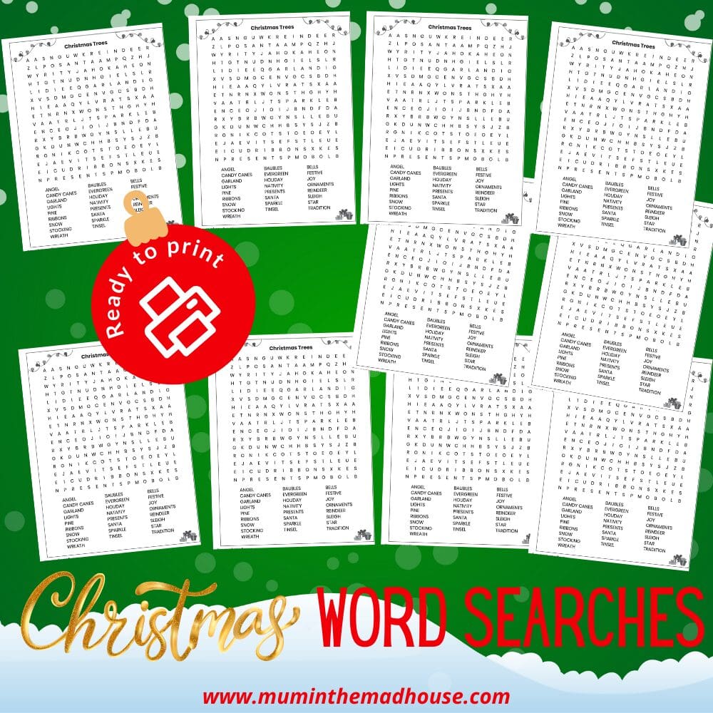 11 Free Christmas Word Searches – Fun and Festive Holiday Printables