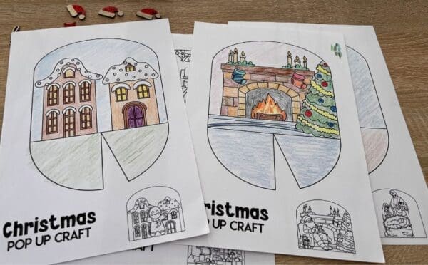 D Christmas Diorama Printables – Festive Snow Globe Crafts for Kids