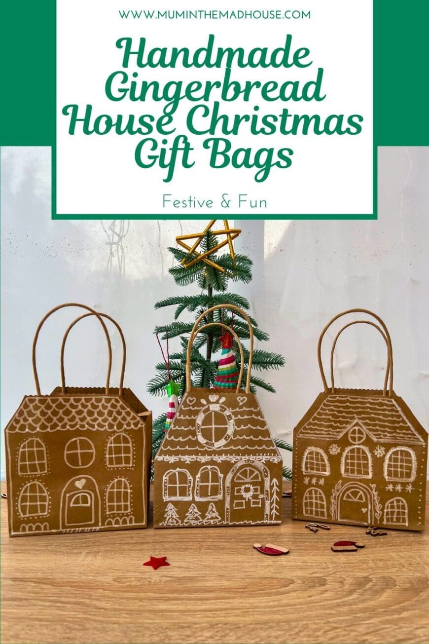 DIY Gingerbread House Gift Bags - Festive Christmas Craft Idea