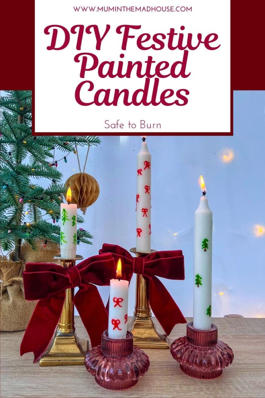DIY Festive Painted Candles with Wax Candle Pens: Christmas Trees ...