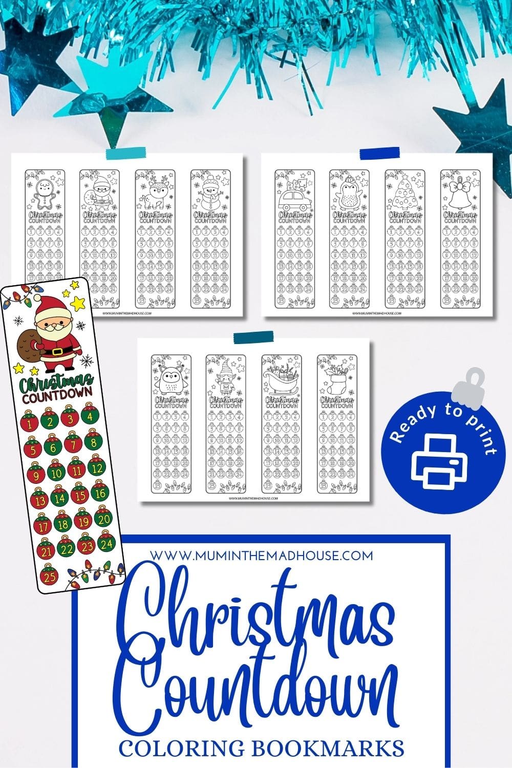 Fun Christmas Countdown Bookmarks to Colour – Perfect for Kids!