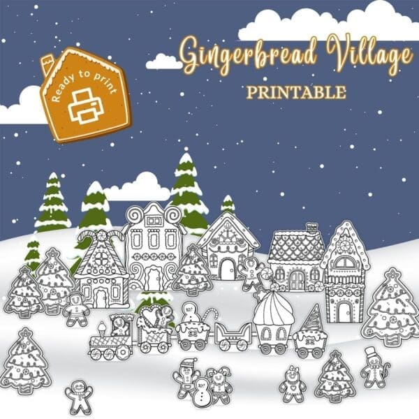 Create a Festive Gingerbread Village with Printable Crafts for Kids