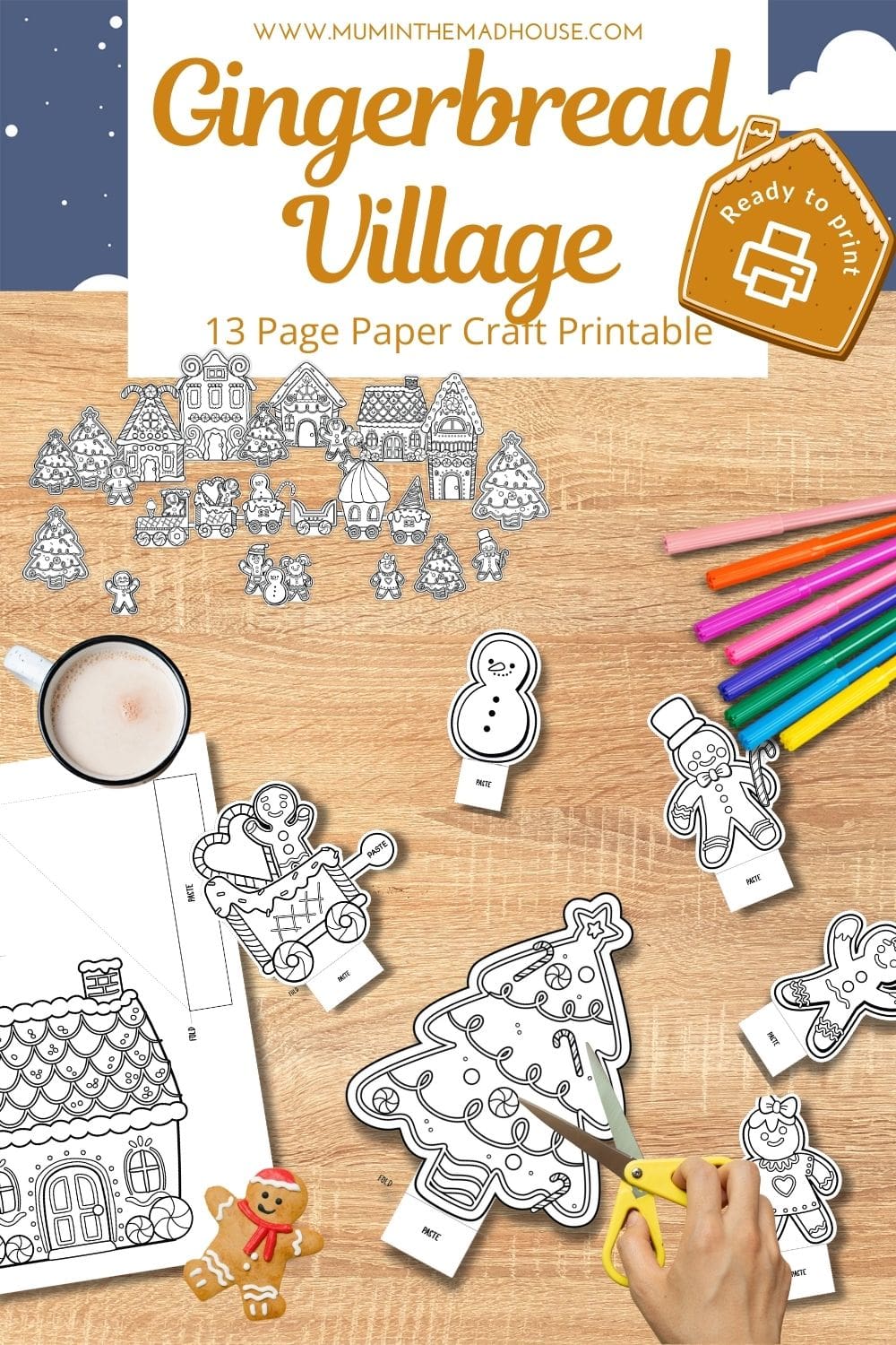 Create a Festive Gingerbread Village with Printable Crafts for Kids