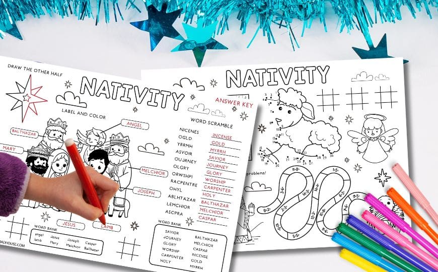 Printable Nativity Activity Sheets for Kids – Perfect for Holiday Fun ...