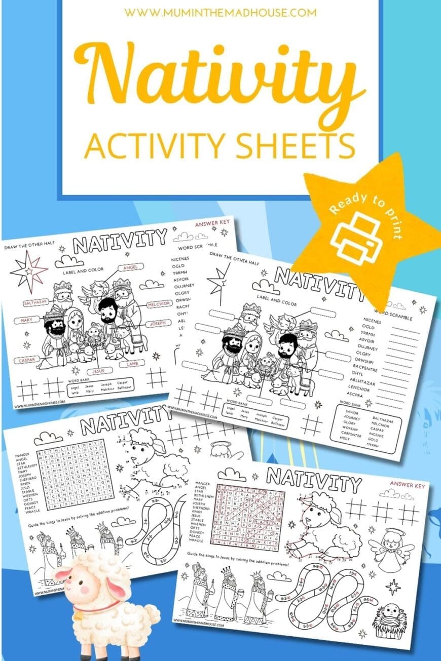 Printable Nativity Activity Sheets for Kids – Perfect for Holiday Fun ...