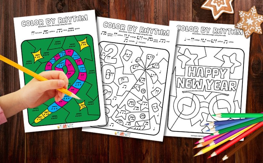 New Year’s Color-by-Rhythm Activity – Fun & Educational for Kids