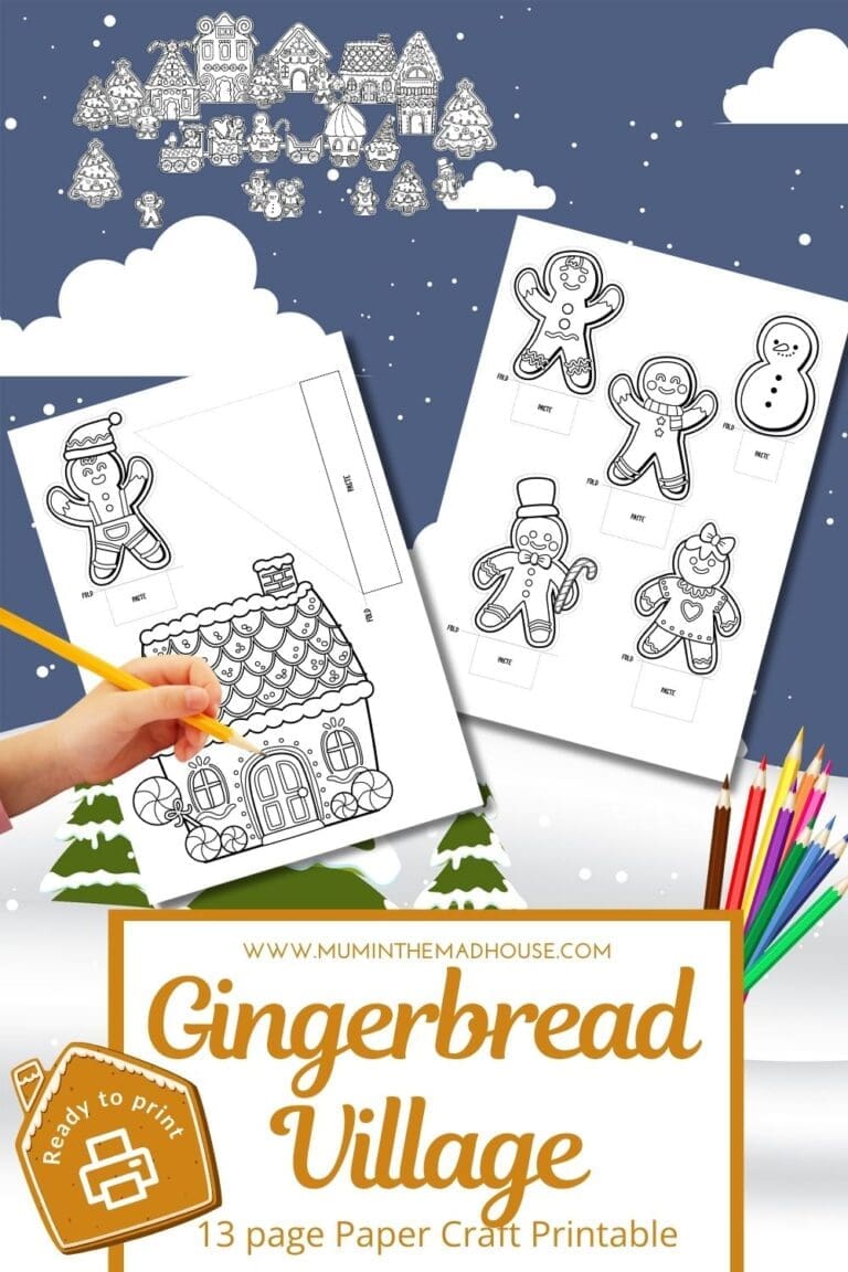 Create a Festive Gingerbread Village with Printable Crafts for Kids