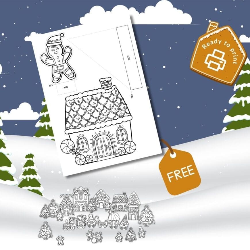 Create a Festive Gingerbread Village with Printable Crafts for Kids