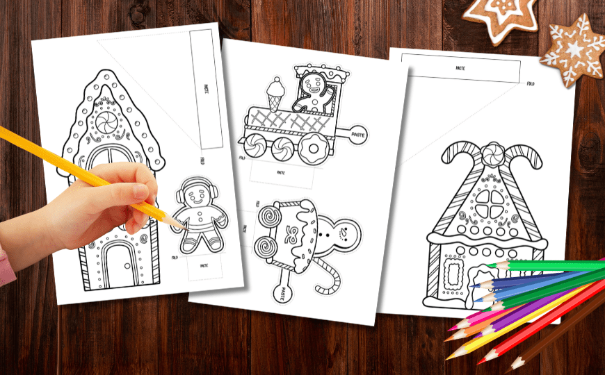 Create a Festive Gingerbread Village with Printable Crafts for Kids