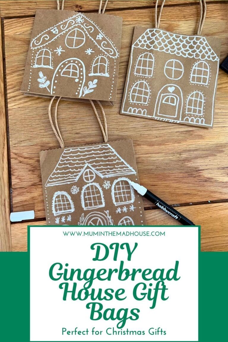 DIY Gingerbread House Gift Bags - Festive Christmas Craft Idea