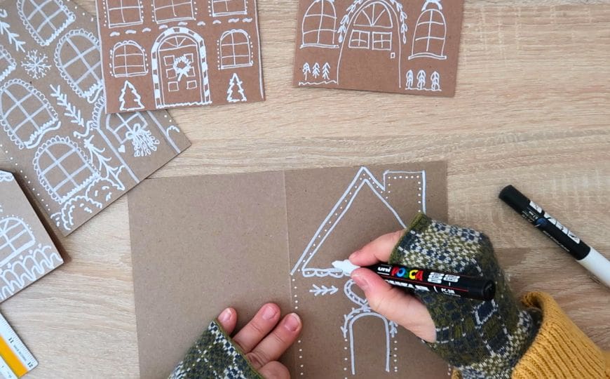 DIY Gingerbread House Christmas Cards – Festive & Handmade Holiday ...