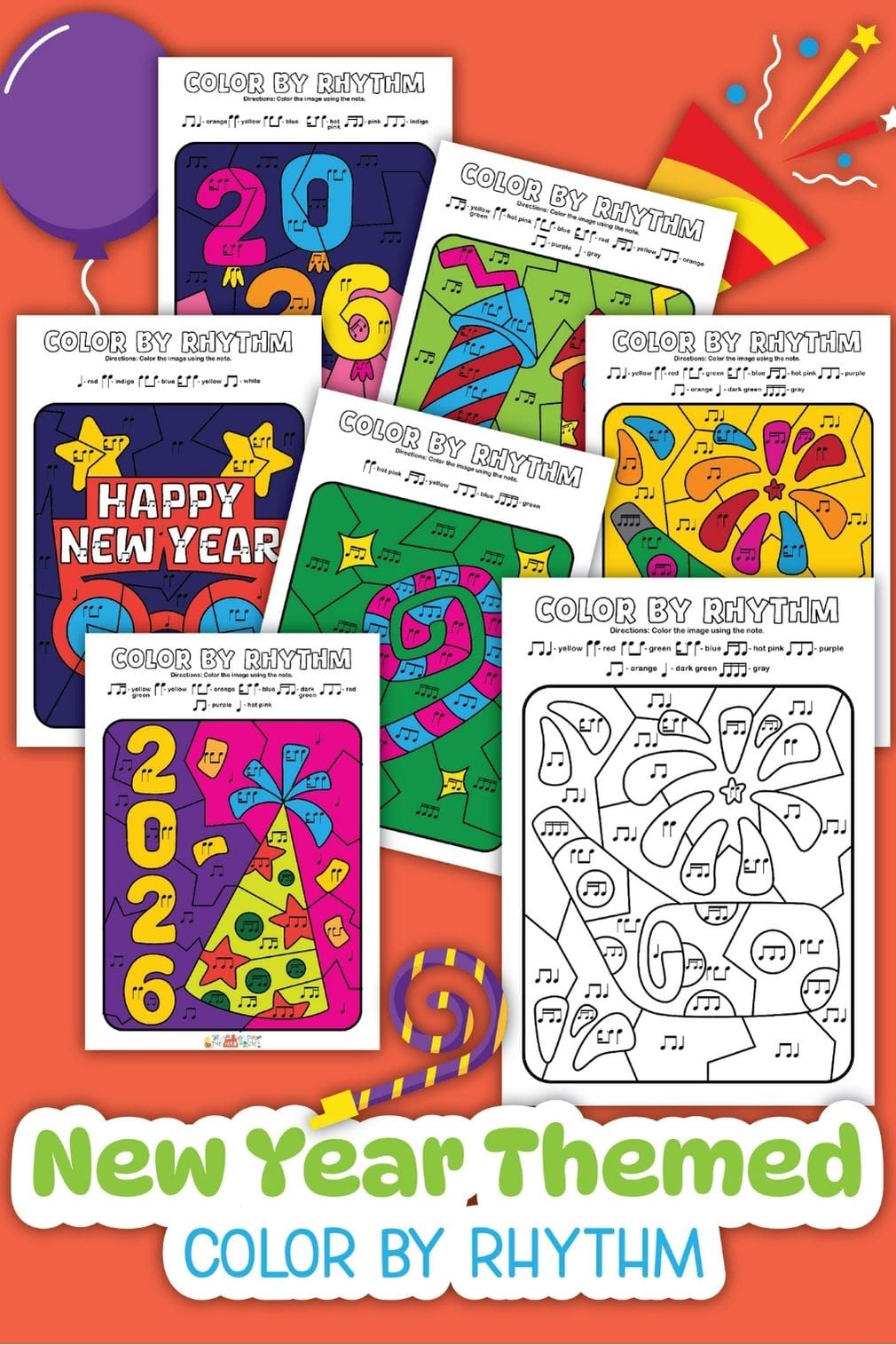 New Year’s Color-by-Rhythm Activity – Fun & Educational for Kids