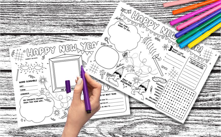 Free New Year’s Activity Mats – Fun & Engaging for Kids