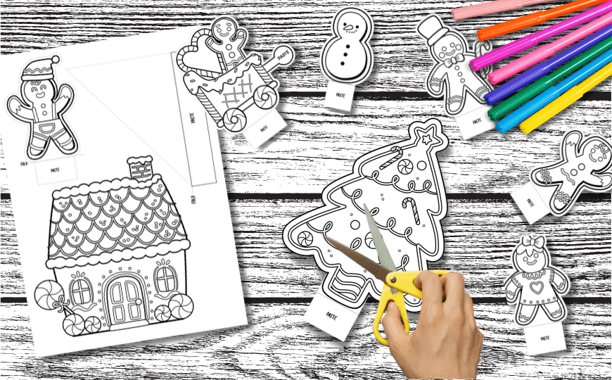 Create a Festive Gingerbread Village with Printable Crafts for Kids